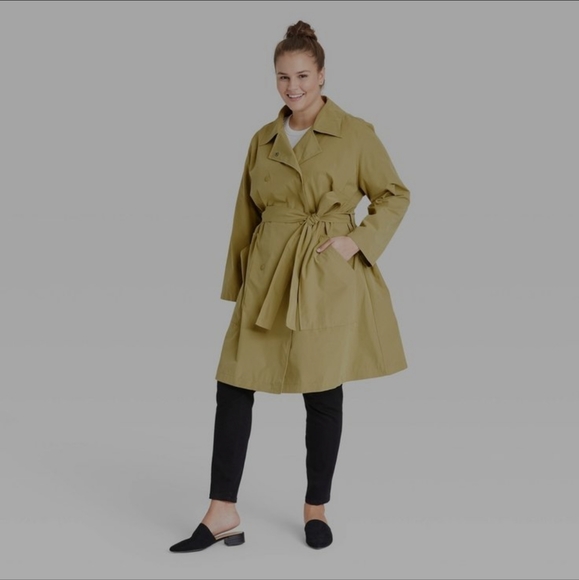 Ava & Viv | Jackets & Coats | Ava Viva Woman Green Trench Coat | Poshmark